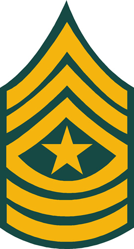 ARMY SERGEANT MAJOR RANK DECAL