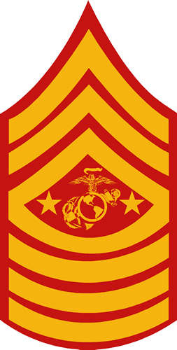 USMC SERGEANT MAJOR OF THE MARINE CORP RANK DECAL